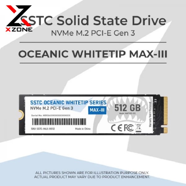 SSD SSTC OCEANIC WHITETIP NVMe M.2 MAX-III 512GB